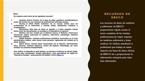 ¿POR QUÉ UTILIZAR EBSCO? La extensa serie de bases de datos de investigación de EBSCO aporta ...