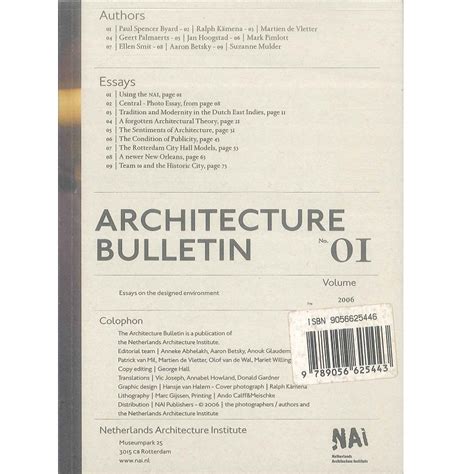 Architecture Bulletin 01 9789056625443 絕版英文設計書 建築人設計人的店 上博圖書 蝦皮購物
