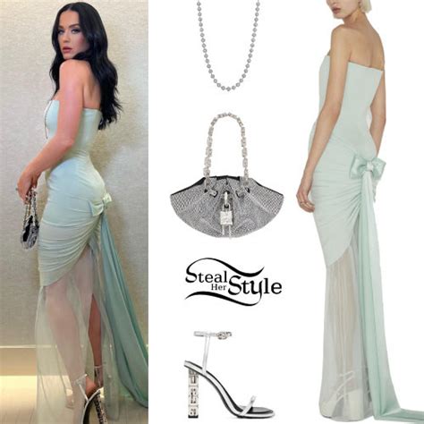 Katy Perry Mint Bow Dress Silver Shoes Fashnfly