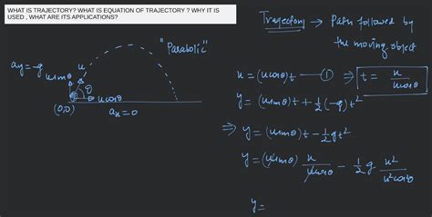 What Is Trajectory What Is Equation Of Trajectory Why It Is Used Wha