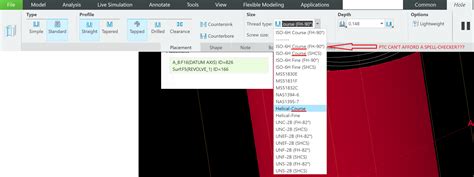Creo Thread Type List Spelling Error Ptc Community