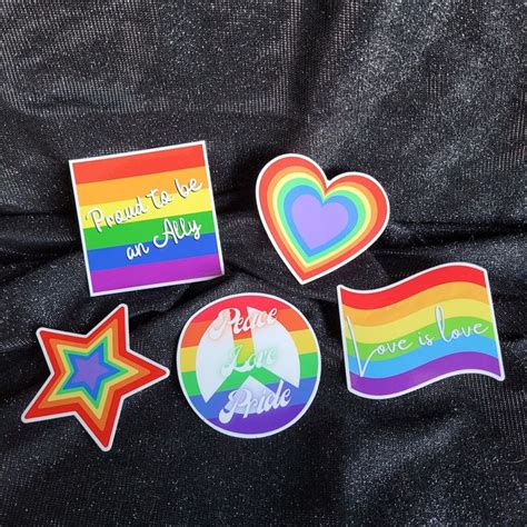 Pride Month Stickers Lgbtq Equality Rainbow Flag