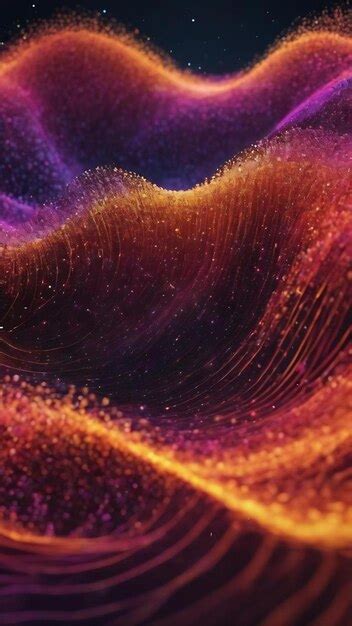 Premium Ai Image Digital Dynamic Wave Of Particles Abstract Futuristic Dots Background Big