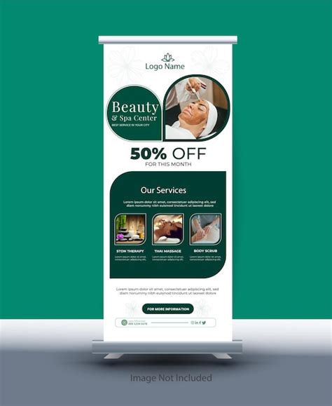 Spa Rollup Banner Design Standbanner Und Dl Banner Premium Vektor