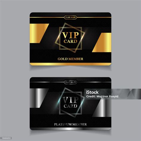 벡터 Vip 골든 및 플래티넘 명함 프리미엄 디자인의 블랙 기하학적 패턴 배경 검은색에 대한 스톡 벡터 아트 및 기타 이미지