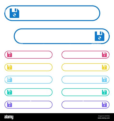 Protect File Icons In Rounded Color Menu Buttons Left And Right Side