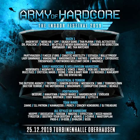 Army Of Hardcore 2019 The Line Up Alex Events