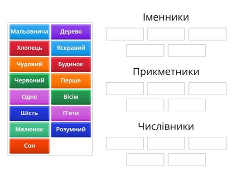 Повторення частин мови Group Sort