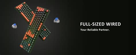 Amazon Com UBOTIE Wired Gaming Mechanical Keyboard Hot Swappable Office Game Mode Full Size