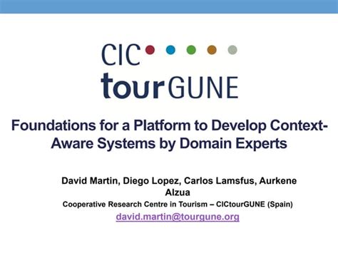 Foundations For A Platform To Develop Context Aware Systems By Domain Experts Ppt
