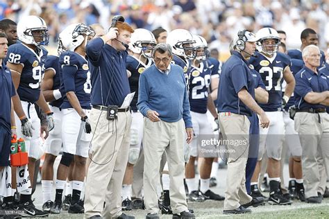 Penn State Head Coach Joe Paterno With Assistant Coach Wr News
