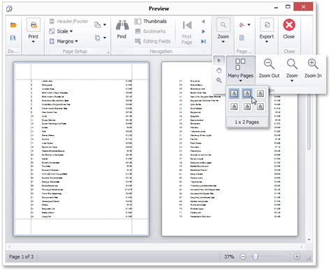 print preview with a ribbon toolbar reporting tools devexpress documentation