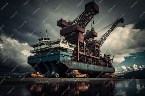 Premium Photo Stacker Reclaimer At The Port Of Coal Harbour