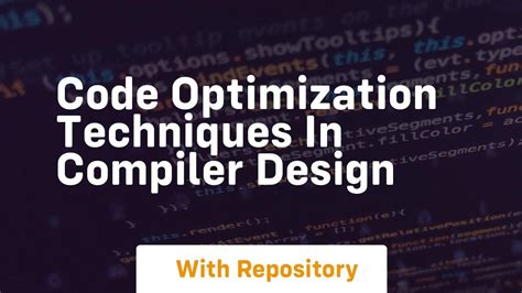 Code Optimization Techniques In Compiler Design Youtube