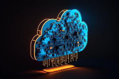 Premium AI Image Cloud Technologies For Online Data Storage On Internet Concept Of Cyber