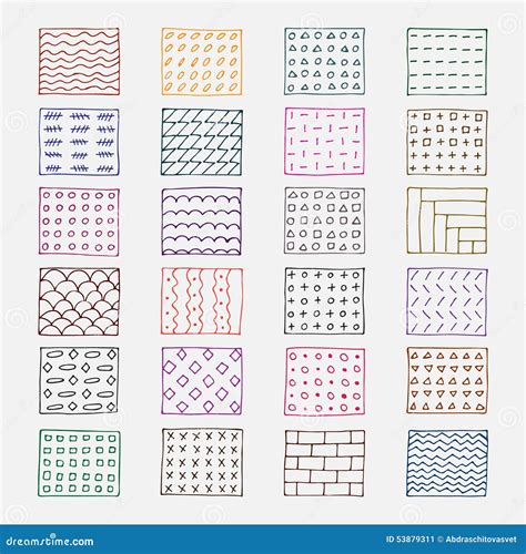 Hatching With Patterns Stock Vector Illustration Of Diamond 53879311