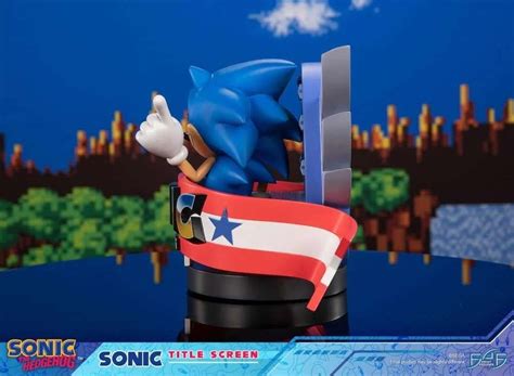 Sonic Title Screen Statue 21cm Figurita First4figures Sónico