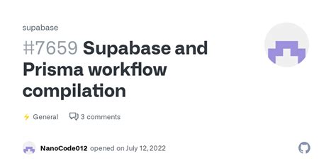 Supabase And Prisma Workflow Compilation · Supabase · Discussion 7659