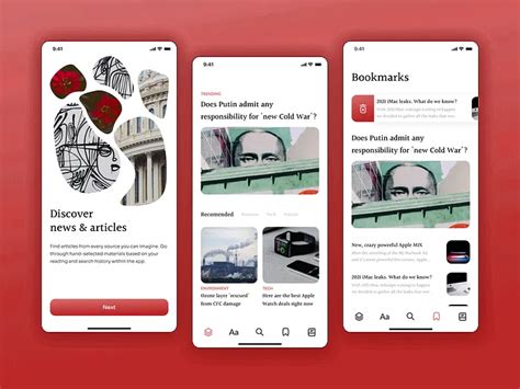 News App Ui Designs Themes Templates And Downloadable Graphic