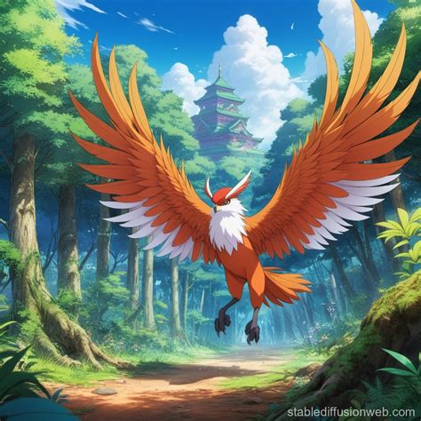 Bird Like Creature With Four Legs In Desert Forest Stable Diffusion