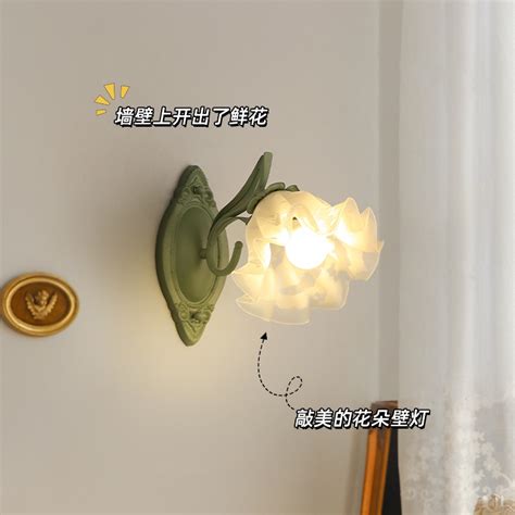 โคมไฟติดผนัง ลายดอกไม้ สไตล์ฝรั่งเศส เรโทร อเมริกัน สําหรับห้องนอน ห้องนั่งเล่น Shopee Thailand