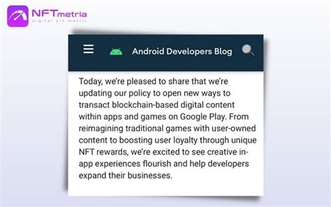 Nft News Digest Google Is Paving The Way For Nft Apps And Games On The Play Store