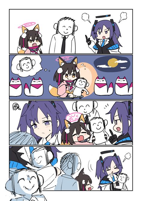 Sensei Yuuka Doodle Sensei And Izuna Blue Archive Drawn By Tenten