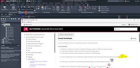 autocad electrical 2025 create terminal from dwg autodesk community