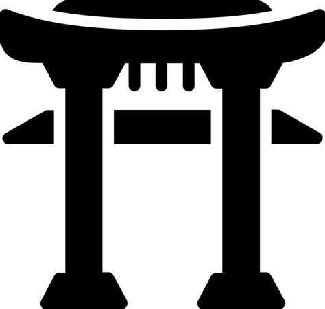 Torii Gate Vector Icon Design 15349390 Vector Art At Vecteezy