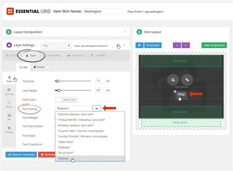 Google Fonts Essential Grid WordPress Gallery Plugin