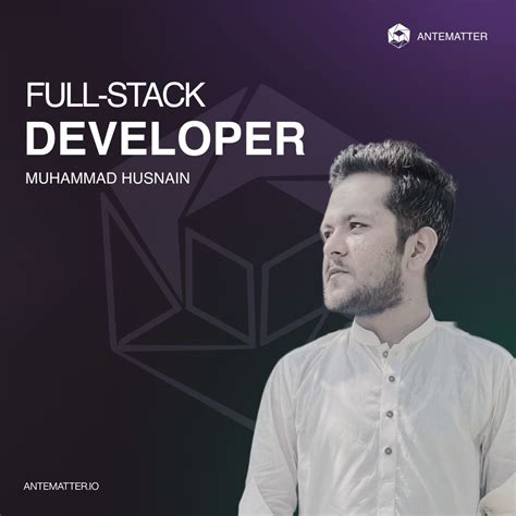 Antematter On Linkedin Introducing Muhammad Husnain Muhammad Husnain Has Recently Joined Our