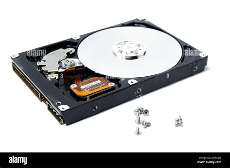 Open Hard Drive Isolated On White Background Computer Storage Device Computer Hard Drive Hdd