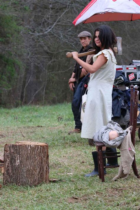 Selena Gomez On Set Of Dubious Battle In Atlanta March 2015