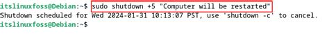 How To Use The Shutdown Command On Debian Its Linux FOSS