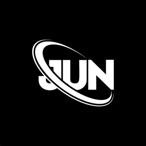 Premium Vector Jun Logo Jun Letter Jun Letter Logo Design Initials Jun Logo Linked With Circle