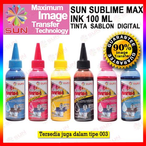 Jual Tinta Epson 664 673 Sablon Sublim Photo Korea Terbaik SUN Sublime Max Ink 100 Ml