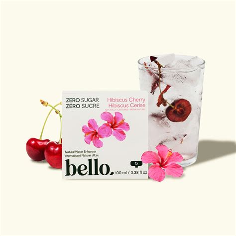 Bello™ Hibiscus Cherry Capsule Fruity Antioxidant Rich Hydration Bello Water