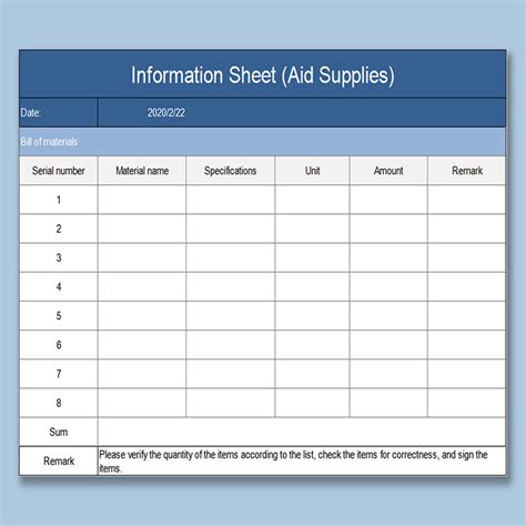 Excel Worksheet Template