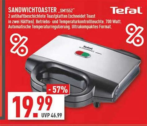 Tefal Sandwichtoaster Sm1552 Angebot bei Marktkauf - 1Prospekte.de
