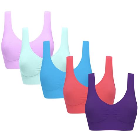 Blczomt Plus Size Womens Sports Bras Wirefree Seamless Crop Top
