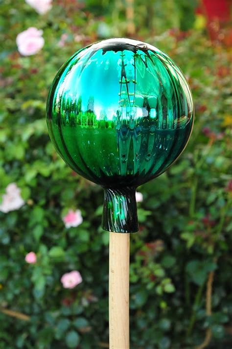 Btv 18 Cm Gartenkugeln Komplett Mit Holz Stiel Gartendeko Frostsicher