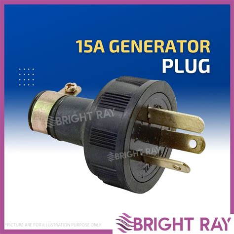Generator Plug 3 Pin Plugs Honda Yamaha Suzuki Euro Plug Kepala Socket 3 Pin Flat 15a 250v