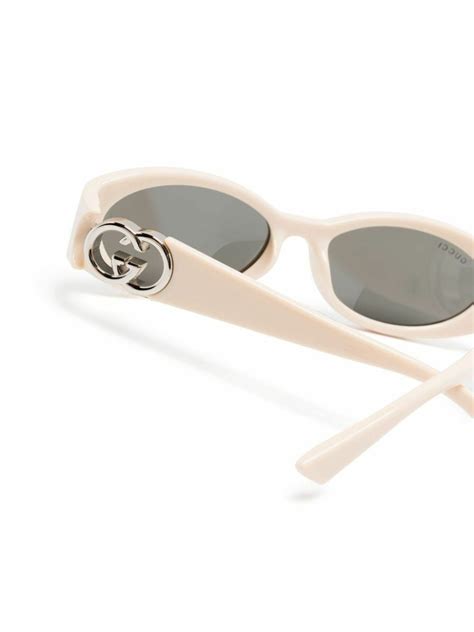 Gucci Eyewear Neutral Oval Frame Tinted Sunglasses Gucci