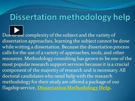 PPT Dissertation Methodology Help PowerPoint Presentation Free To Download Id ZjdhN