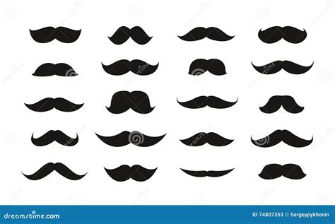 Moustache On White Background Vector Illustration Stock Vector
