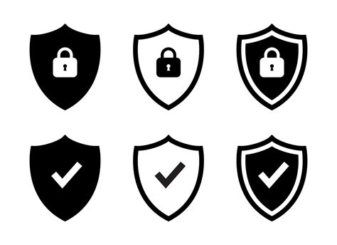 Safeguard Shield Guard Icon Vector Lock Security Safety Sign With