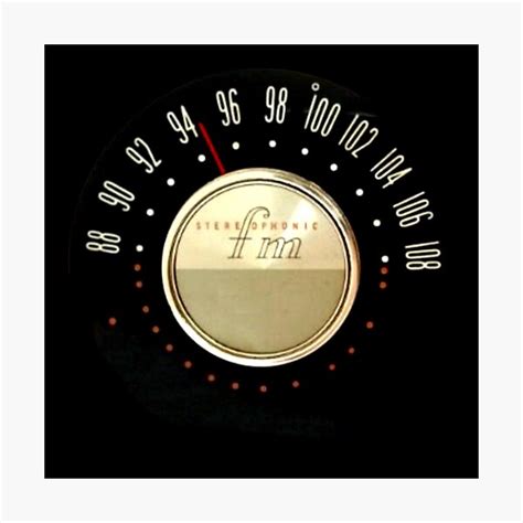 Vintage Fm Radio Dial Clock Photographic Print For Sale By Linkbekka