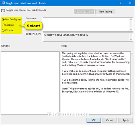 Enable Or Disable Insider Build Settings In Windows Tutorials