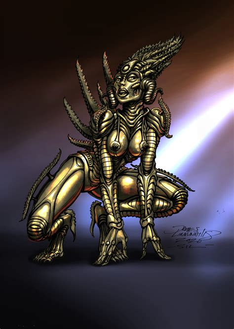 Rule 34 1girls Alien Alien Girl Alien Humanoid Breasts Gold Skin