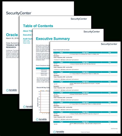 Oracle Audit Results Sc Report Template Tenable Intended For